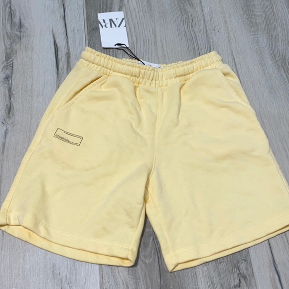 Zara | Shorts | Zara Yellow Sweat Shorts | Poshmark